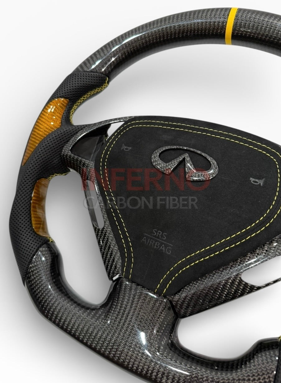 G37 Bumblebee Carbon Fiber Steering Wheel – Inferno Carbon Fiber